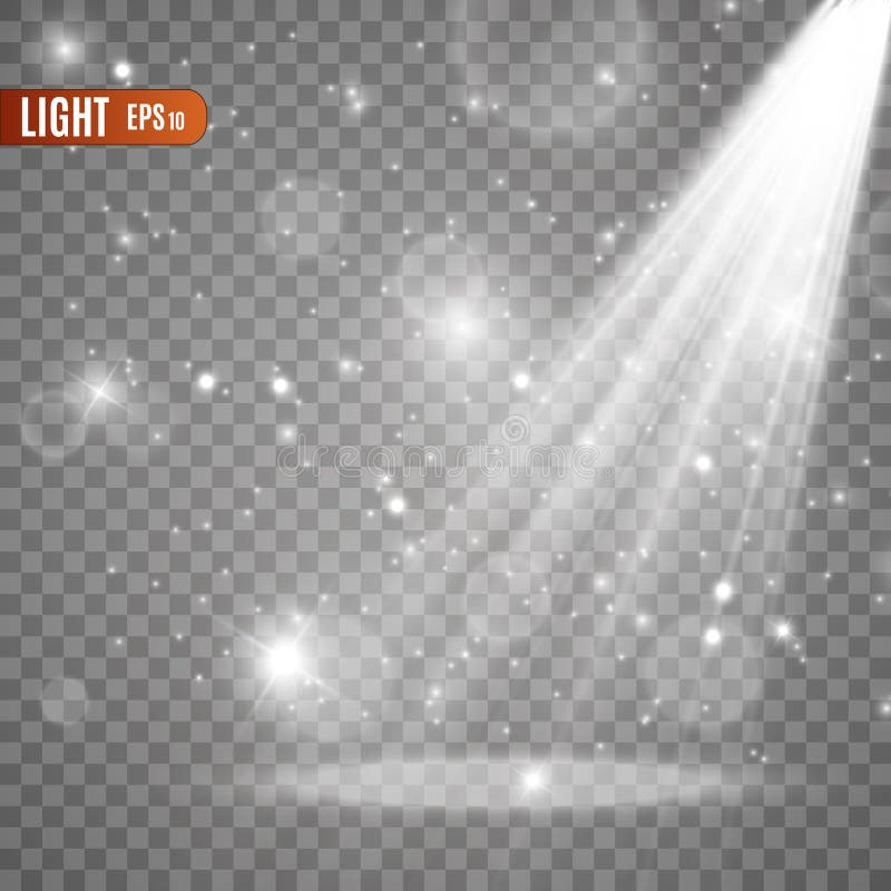 Stage Lighting, a Collection of Transparent Effects. Stock Illustration ...