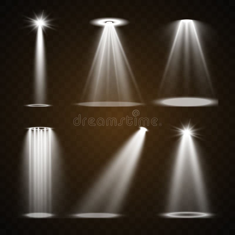 Stage Lighting, a Collection of Transparent Effects. Stock Vector ...