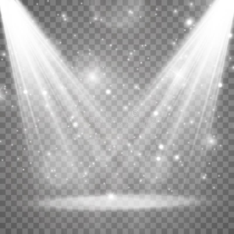 Stage Lighting, a Collection of Transparent Effects. Stock Illustration ...