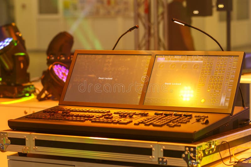 Stage Lighting Control Panel that Controls Spotlights. Stock Image ...