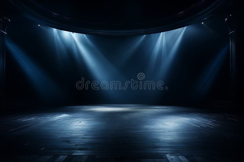 Stage Lighting Effect Abstract Scene of Stage Lighting with Spotlights ...