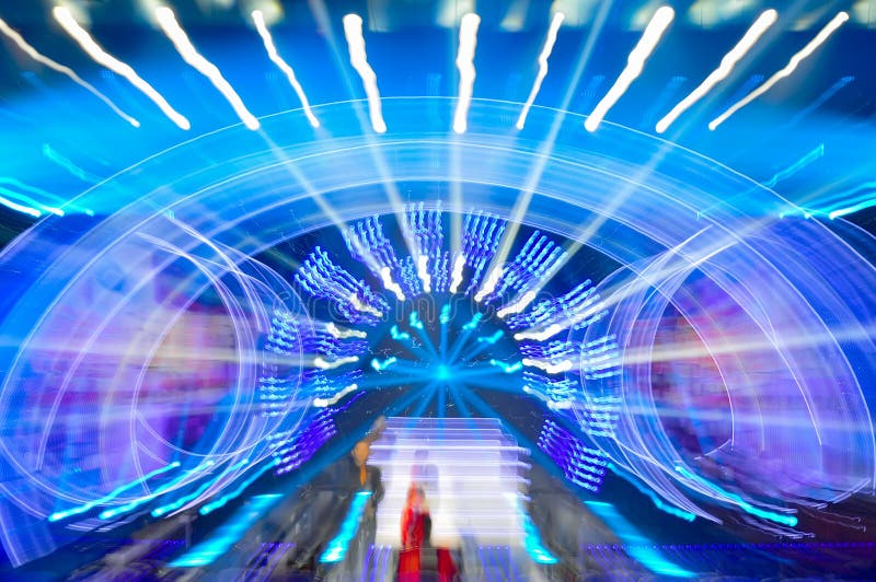 Stage Lighting Effect in the Dark, Close-up Pictures Stock Photo ...