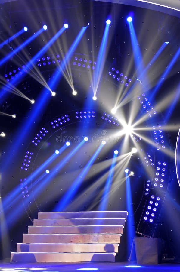 Stage Lighting Effect in the Dark, Close-up Pictures Stock Photo ...
