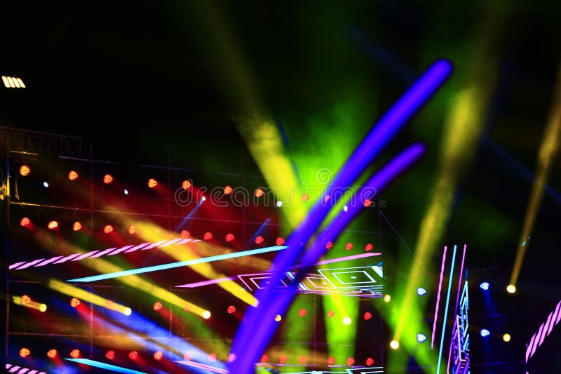 Stage Lighting Effect in the Dark, Close-up Pictures Stock Image ...