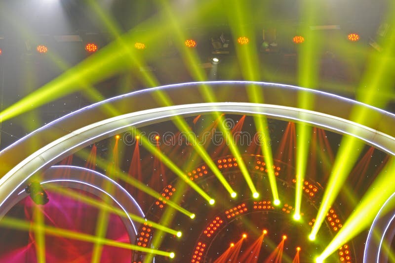 Stage Lighting Effect in the Dark, Close-up Pictures Stock Illustration ...