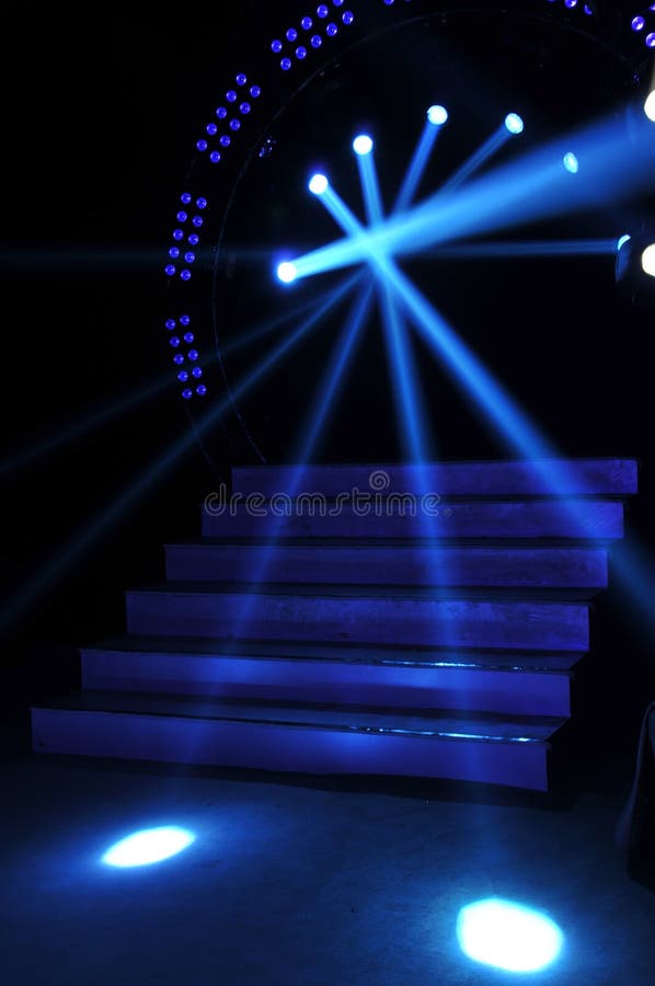 Stage Lighting Effect in the Dark, Close-up Pictures Stock Image ...