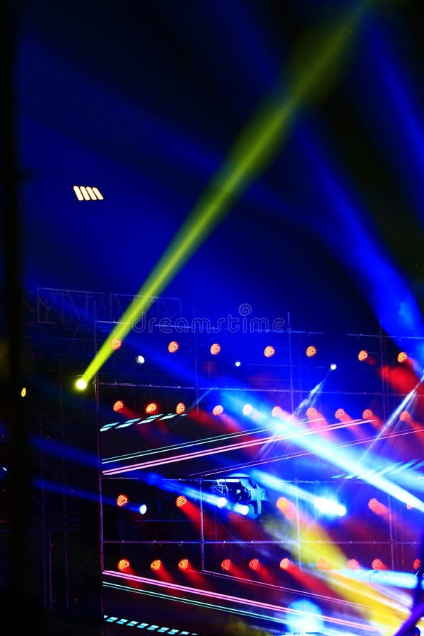Stage Lighting Effect in the Dark, Close-up Pictures Stock Image ...