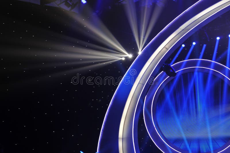 Stage Lighting Effect in the Dark, Close-up Pictures Stock Illustration ...