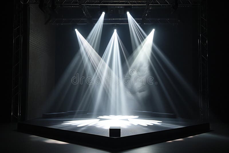 Stage Lighting Effect in the Dark, Close-up, Stage Lighting Effect ...