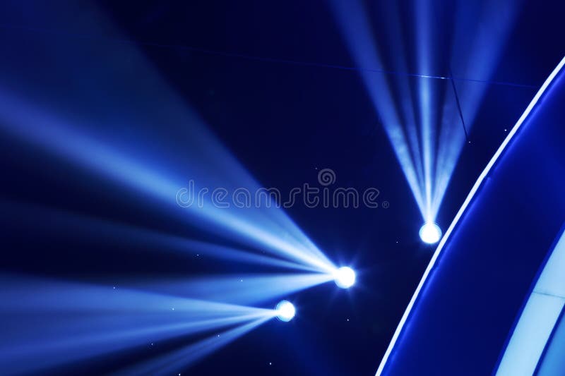 Stage Lighting Effect in the Dark, Closeup Photo Stock Photo - Image of ...