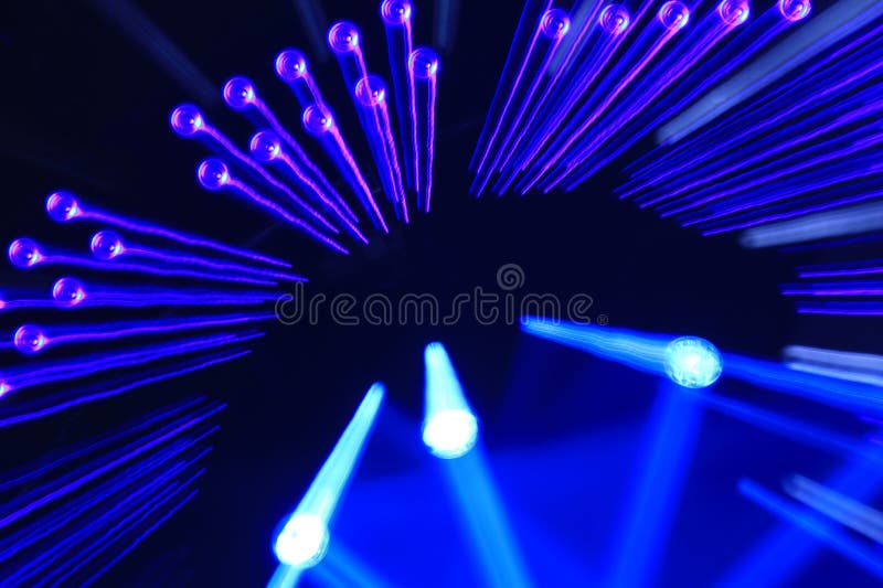 Stage Lighting Effect in the Dark, Closeup Photo Stock Photo - Image of ...
