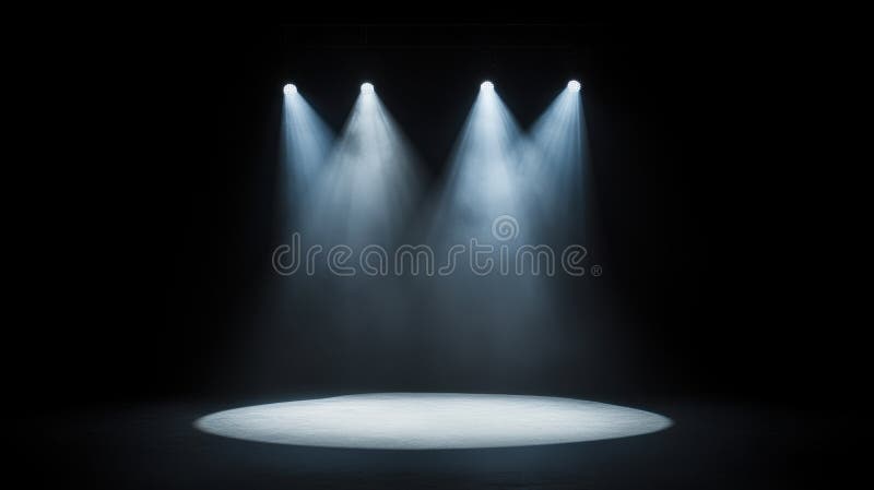 Stage Lighting Effects, Light Beams Sweep the Stage Floor from ...