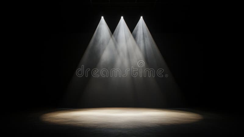 Stage Lighting Effects, Light Beams Sweep the Stage Floor from ...