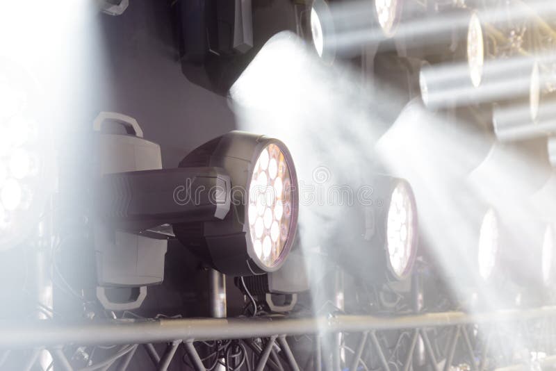Stage lighting equipment. stock photo. Image of lamp - 78510626