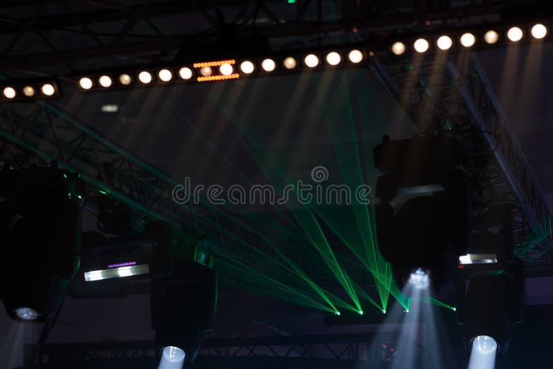 Stage Lighting Equipment at Indoor Live Event Stock Photo - Image of ...