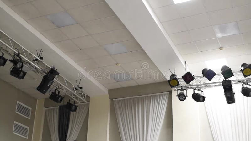 Theatrical Lighting Mounted on the Wall Creates a Muffled Light Stock ...