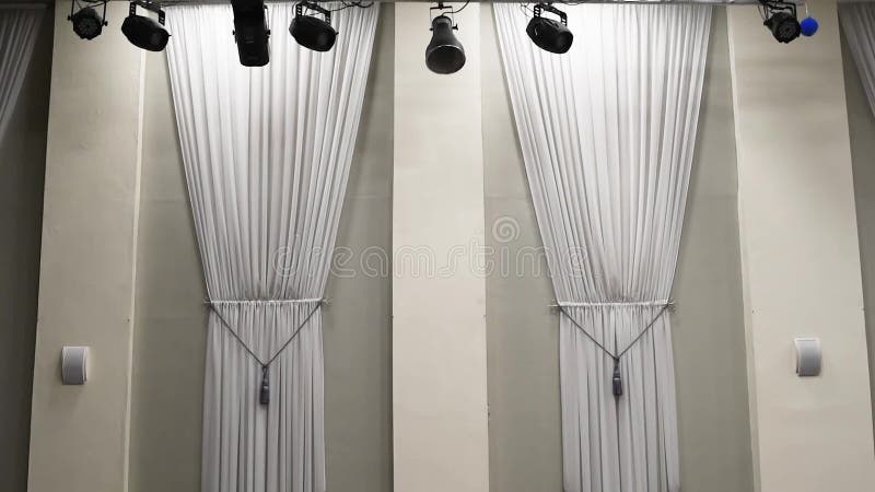 Theatrical Lighting Mounted on the Wall Creates a Muffled Light Stock ...