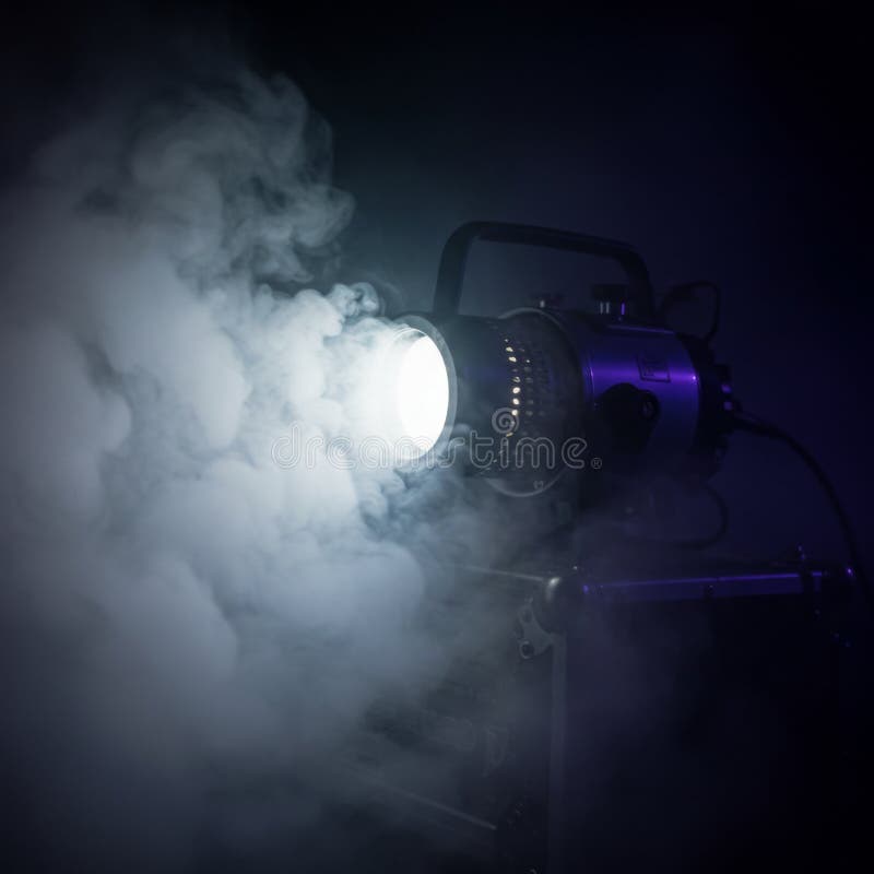 Stage Lighting with Fog Effect Stock Illustration - Illustration of ...