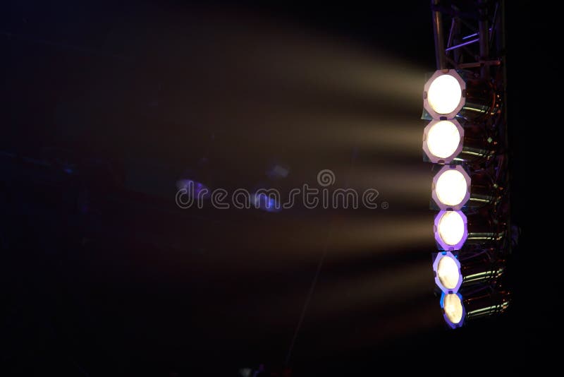 Stage Lighting, Glowing Spotlights, Theater Studio, Scene Illumination ...