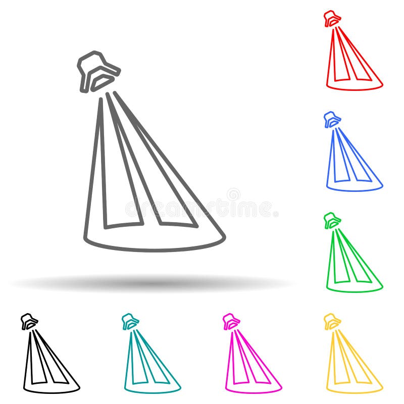 Stage Lighting Multi Color Style Icon. Simple Thin Line, Outline Vector ...