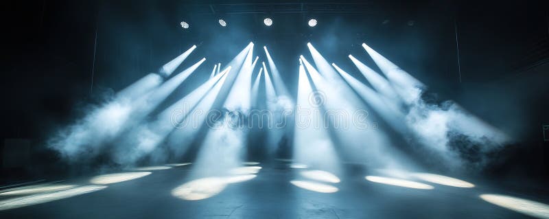 Stage Lighting and Smoke Effect Concert Show and Performance Backdrop ...