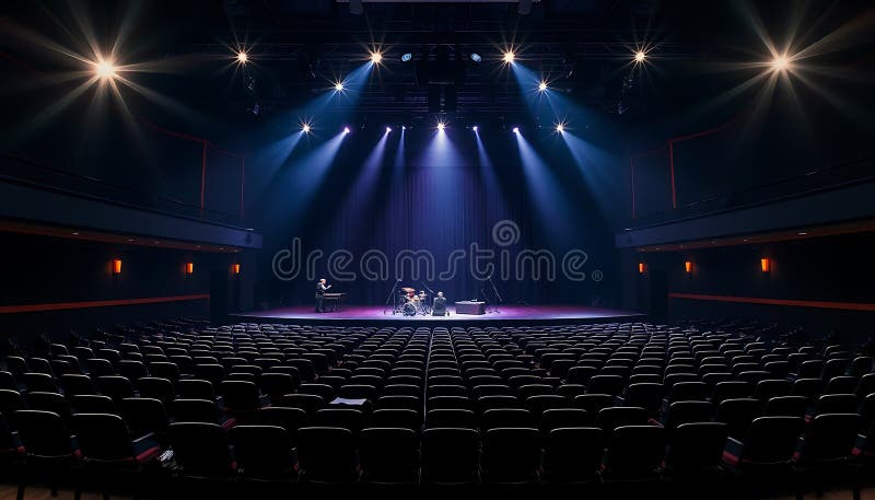 Stage Lighting in Theater, Performance Venue, Stage Lights, and ...