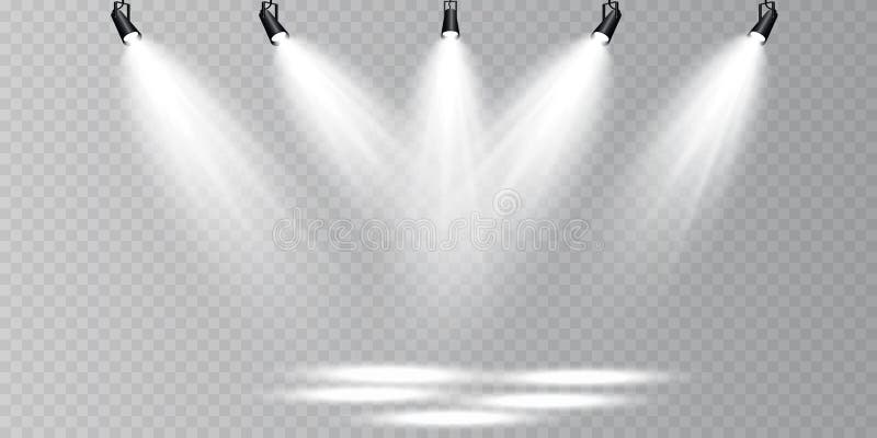 Stage Lighting, on a Transparent Background. Bright Lighting with ...