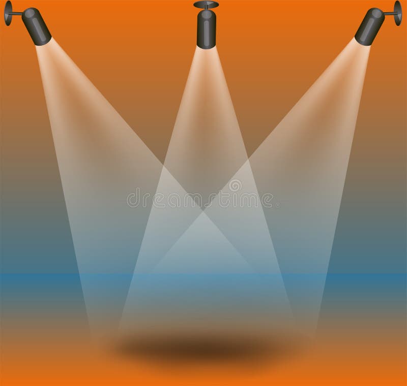 Stage lights stock vector. Illustration of circus, backdrop - 11123455