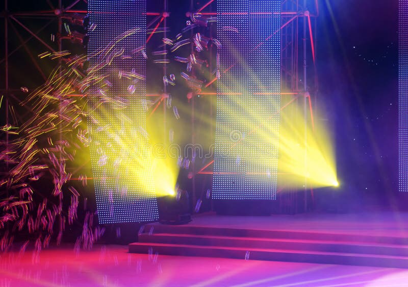 Stage lights stock image. Image of green, rock, decoration - 12981953