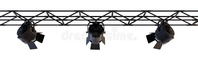Stage lights silhouette stock illustration. Illustration of equipment ...