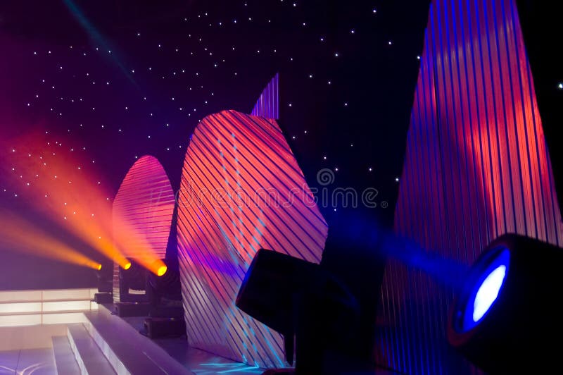 Stage lights stock image. Image of night, event, effects - 3884985
