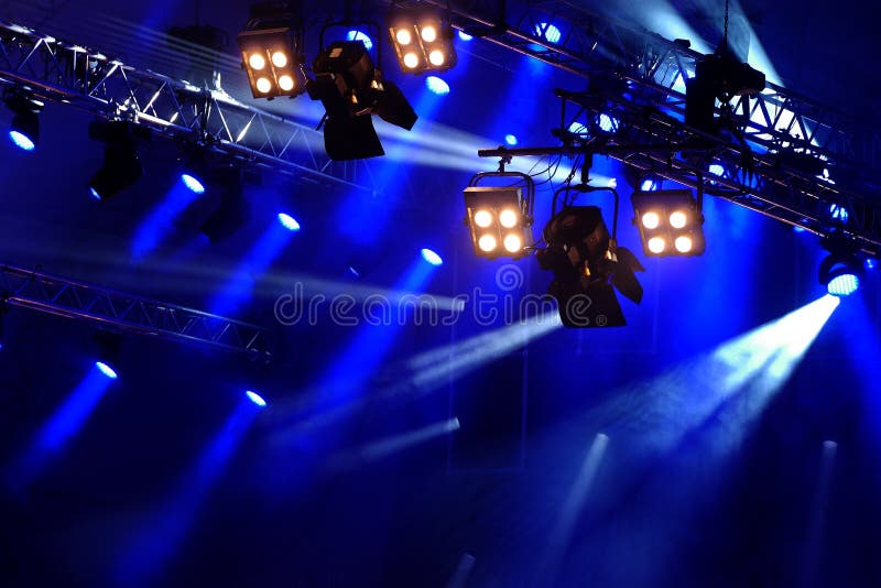 Concert Stage. Stage Lights. Colorful Background of Stage Lights. Stock ...