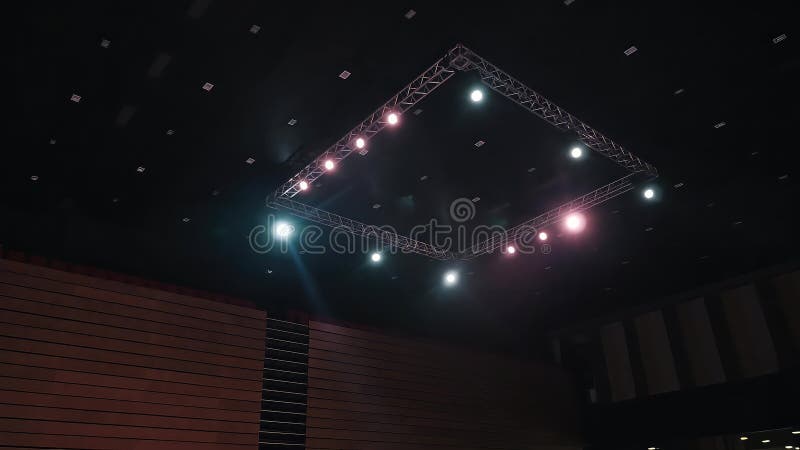 Stage Lights in the Concert Hall, Scenes, Flashing Wall Flashes of ...