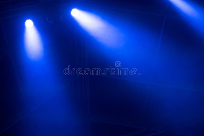 Stage Lights on a Blue Sky Background Stock Photo - Image of evening ...
