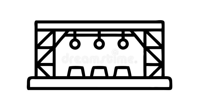 Stage Lights Entertainment Performance Event Venue Vector, Vector ...