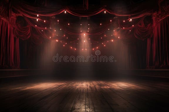 Stage Lights Illuminating Empty Ballet Stage Stock Photo - Image of ...