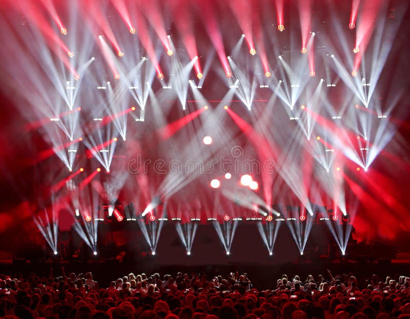 Stage Lights during the Live Rock Concert Stock Photo - Image of live ...