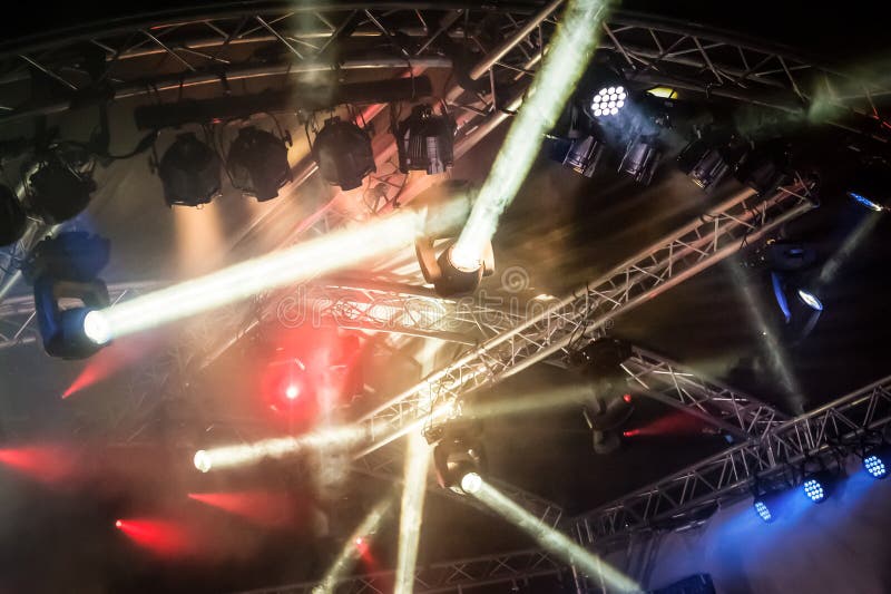 Stage lights stock image. Image of live, lamp, nightclub - 34384543
