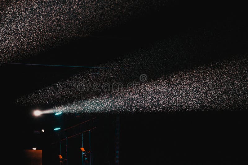 Stage lights in the rain stock image. Image of dancer - 246743119