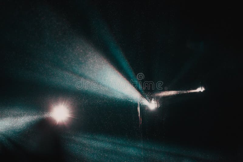 Stage lights in the rain stock photo. Image of dancer - 246743132
