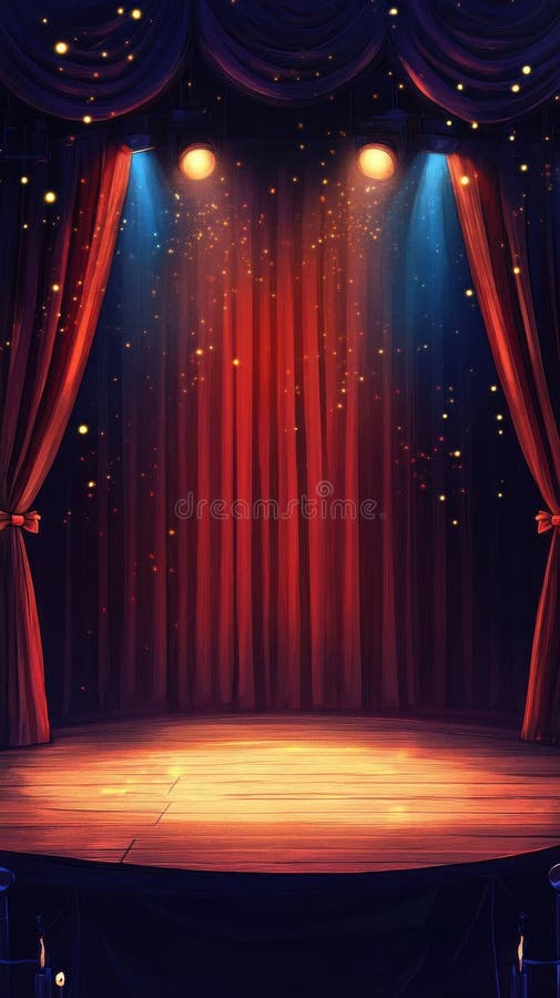 Stage Lights Shine Brightly on Empty Stage, Awaiting Performances with ...