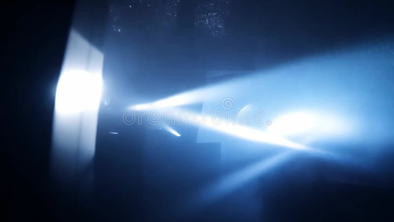 Stage Lights Shining through Smoke Machine Effect Stock Footage - Video ...