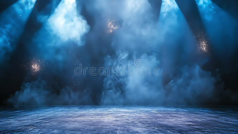 Stage Lights Shining at Studio. Full Hd Stock Footage - Video of black ...