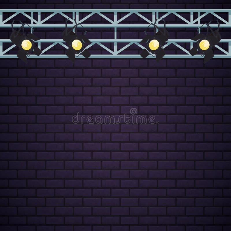 Stage with lights stock vector. Illustration of ceremony - 135026011