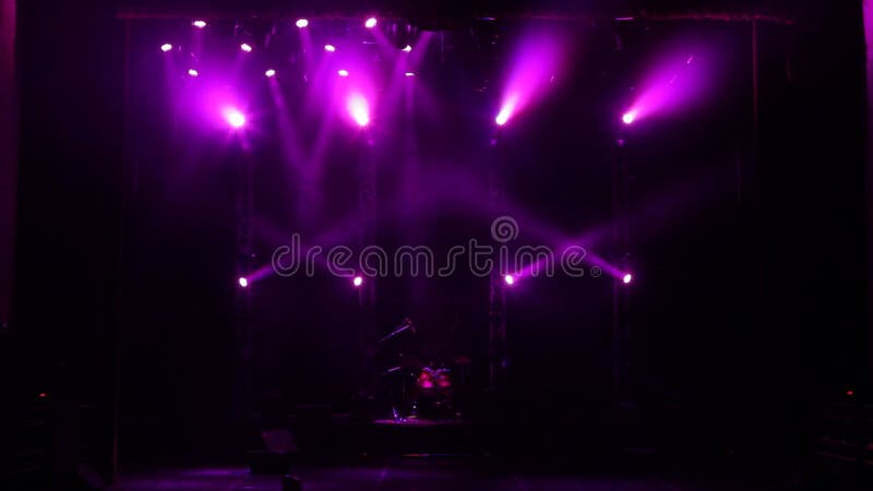 Stage Lights with Smoke on Concert. Background in Show. Stage Lights ...