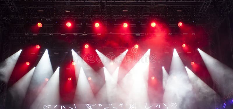 Stage Lights and Smoke on Concert Stock Photo - Image of modern, music ...