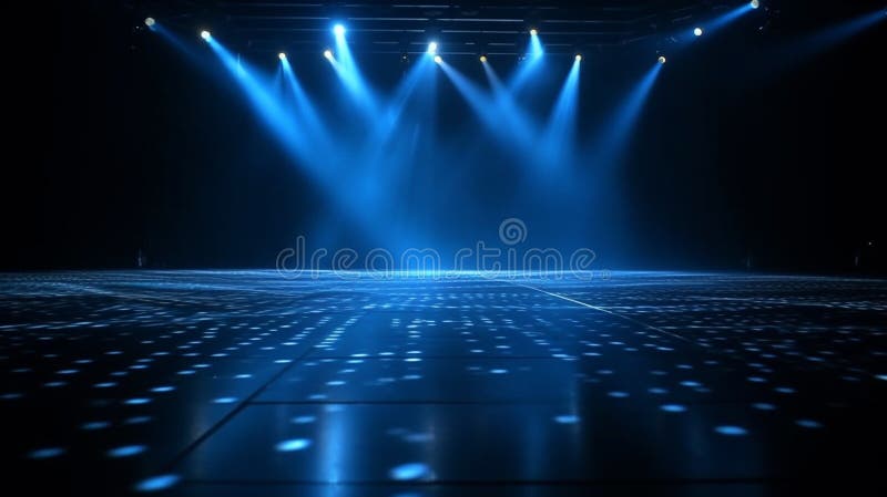 Stage Lights and Spotlights on a Concert Stage. Lighting Equipment ...