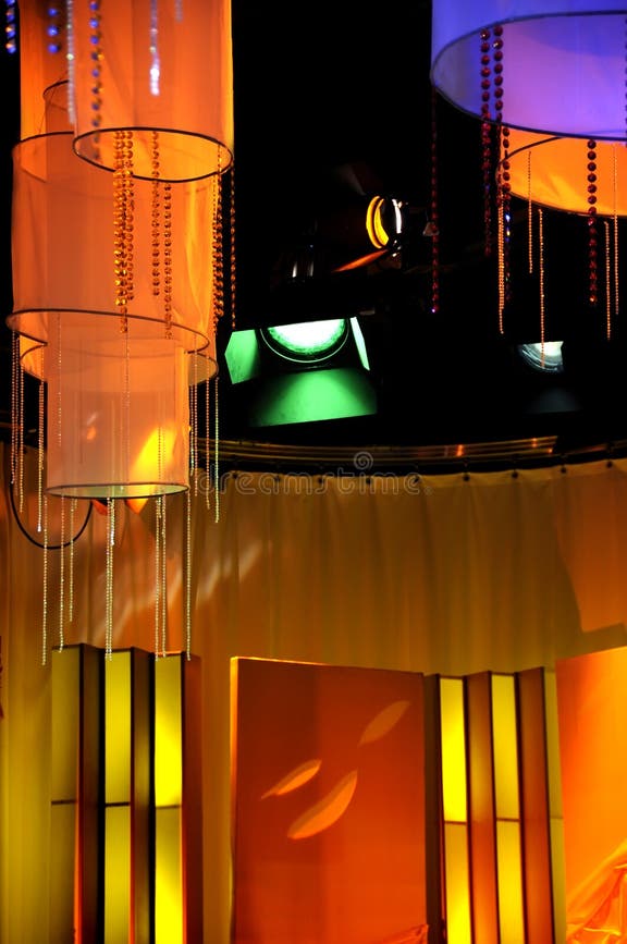 Stage Lights - Studio for Production TV Show Stock Photo - Image of ...