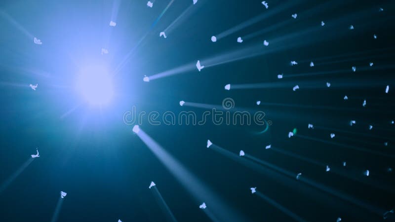 Close Up Shot of Lights Setup. Studio with Black Background, Many Dots ...