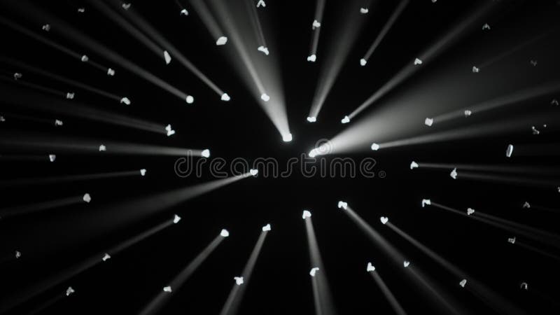 Close Up Shot of Lights Setup. Studio with Black Background, Many Dots ...